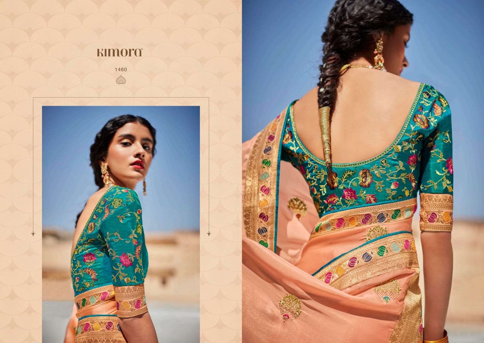 Kimora fashion Sunheri vol 18 Silk with Fancy Work Wedding Wear Saree ...