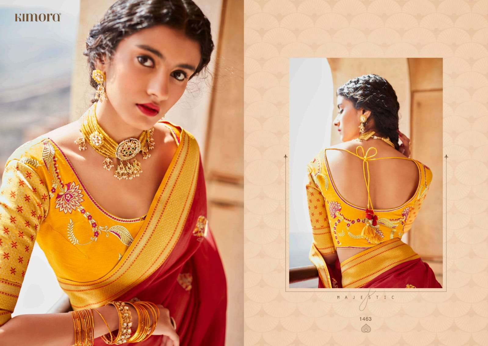 Kimora fashion Sunheri vol 18 Silk with Fancy Work Wedding Wear Saree ...