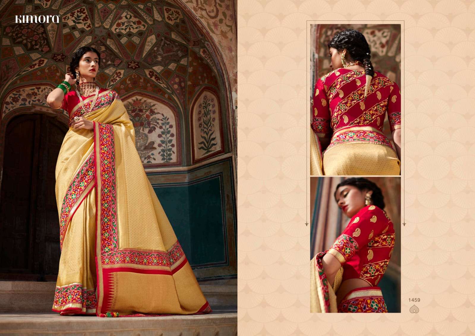 Kimora fashion Sunheri vol 18 Silk with Fancy Work Wedding Wear Saree ...