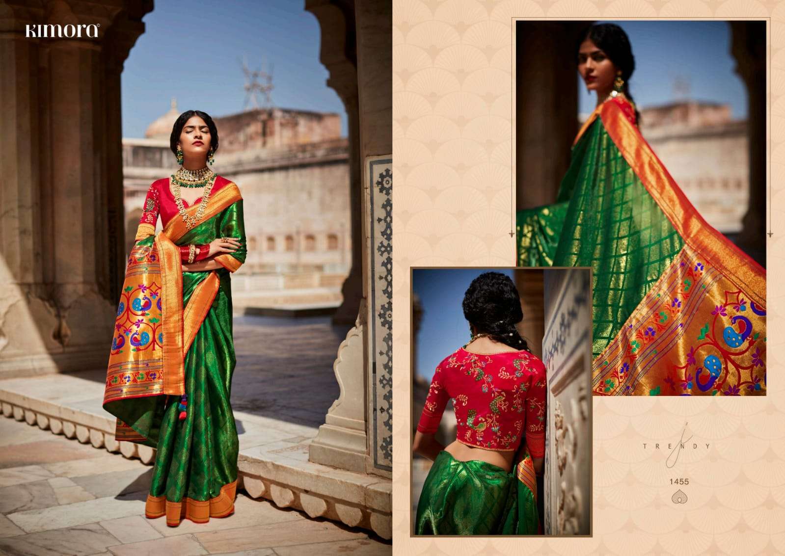 Kimora fashion Sunheri vol 18 Silk with Fancy Work Wedding Wear Saree ...