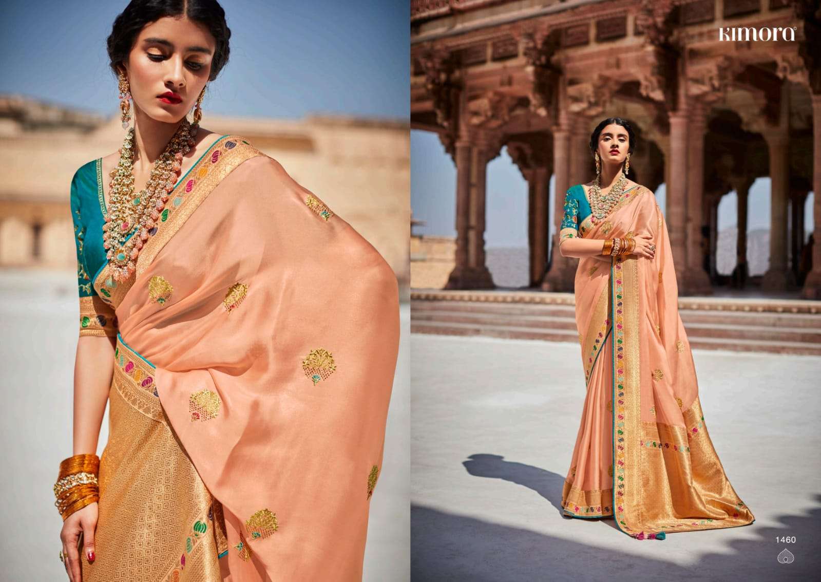 Kimora fashion Sunheri vol 18 Silk with Fancy Work Wedding Wear Saree ...