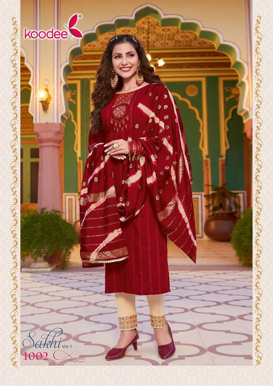 Koodee Sakhi Vol 1 Fancy hand work Readymade suits collection at ...