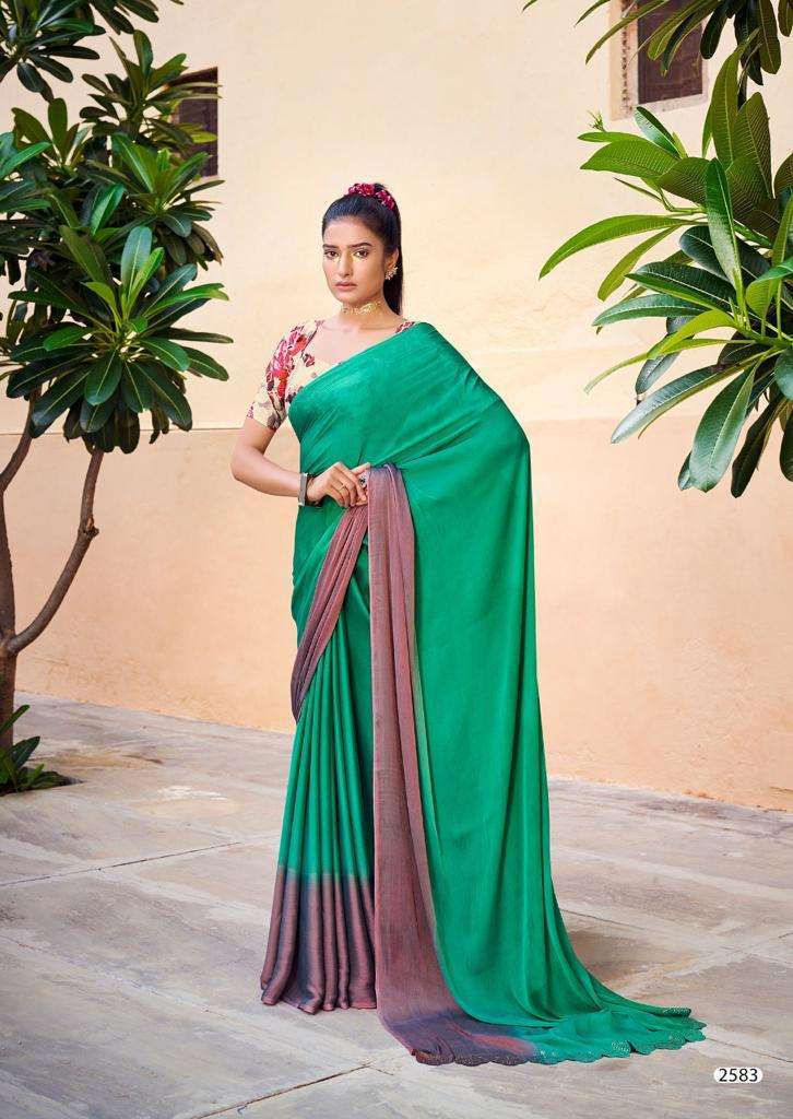 Lt fabrics Kashvi Creation Pranshi Rainbow chiffon with fancy saree ...