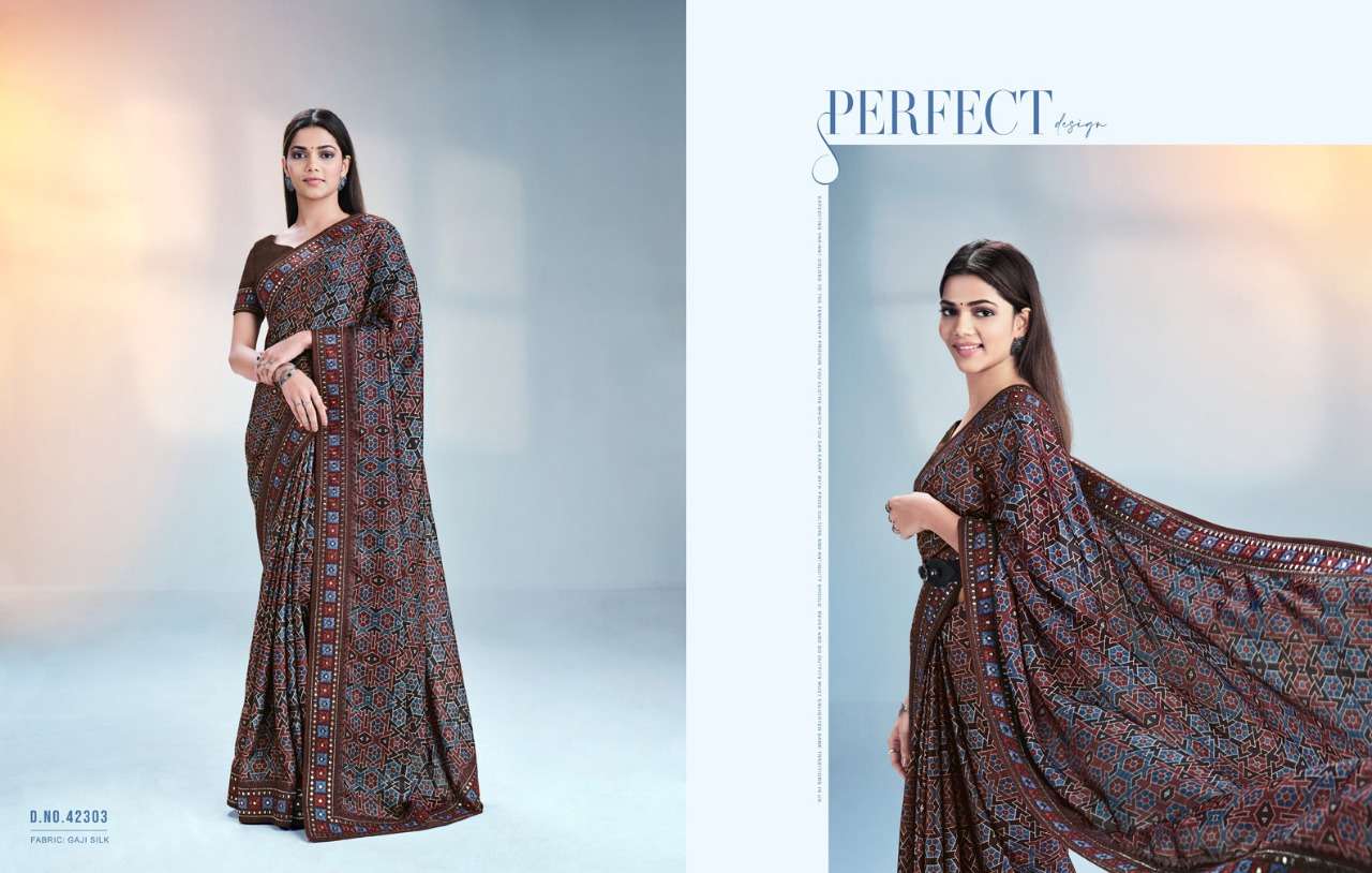 Mahotsav Mohmanthan Norita 42300 Ekisha Raw Silk With Embroidery Stone ...