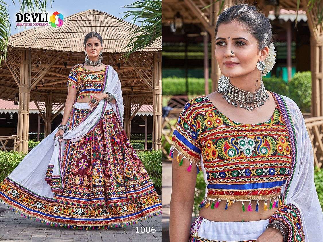 Ramzat vol 1 Cotton with Traditional Kach Bavaliya Hand work Navratri ...