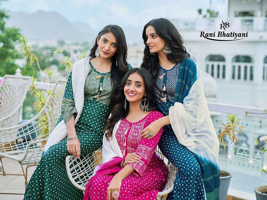 Rani Bhatiya Ankita vol 3 Rayon With Long Designer Gown With Dupatta ...