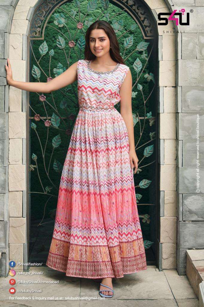 S4u Rangrez fancy with Printed Long Gown Style kurti collection at ...