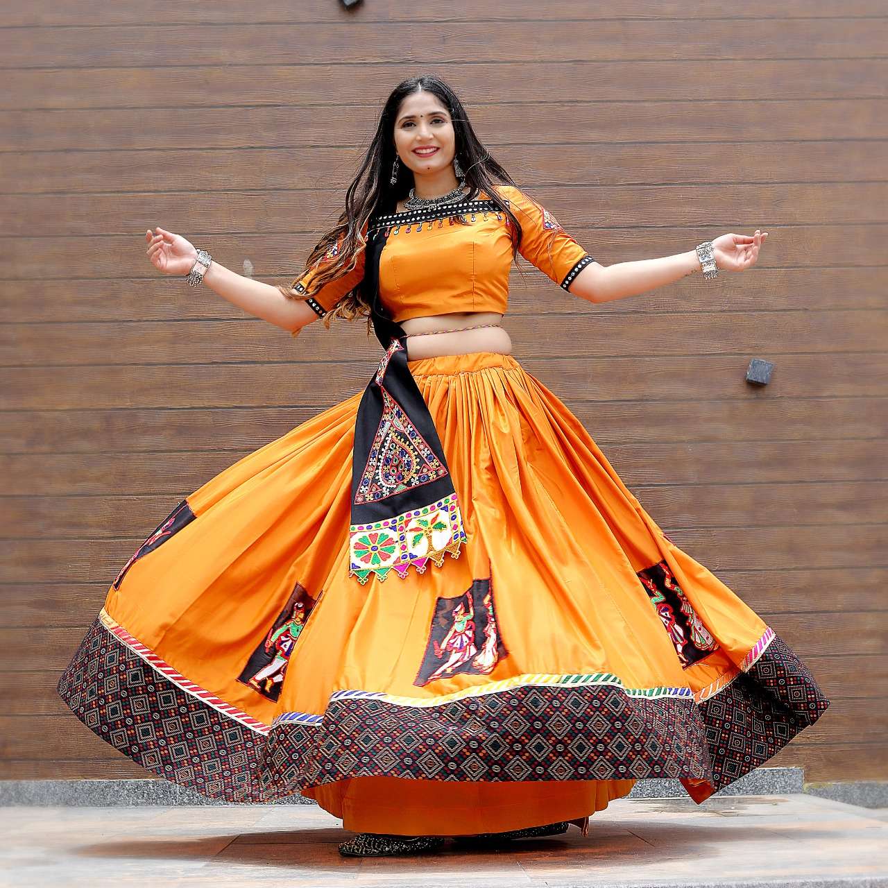 Silk with Traditional Kach Bavaliya hand Work Navratri Special Designer ...