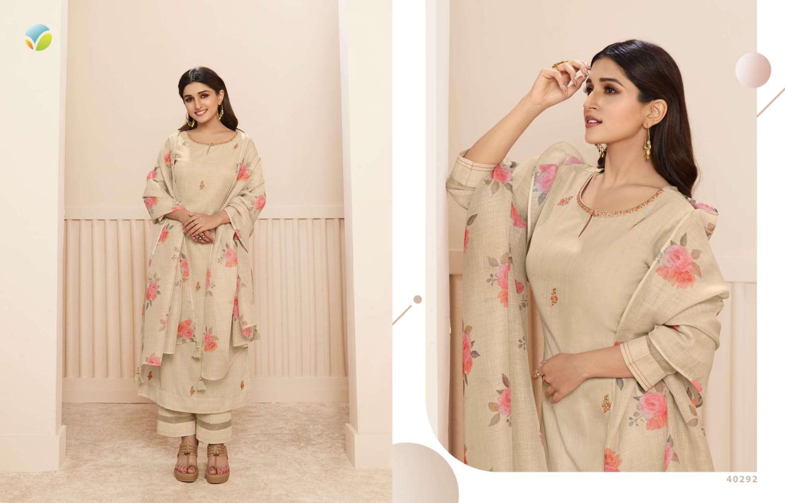 Vinay Fashion Tumbaa Gulnaaz Linen With Fancy Work Readymade suits ...