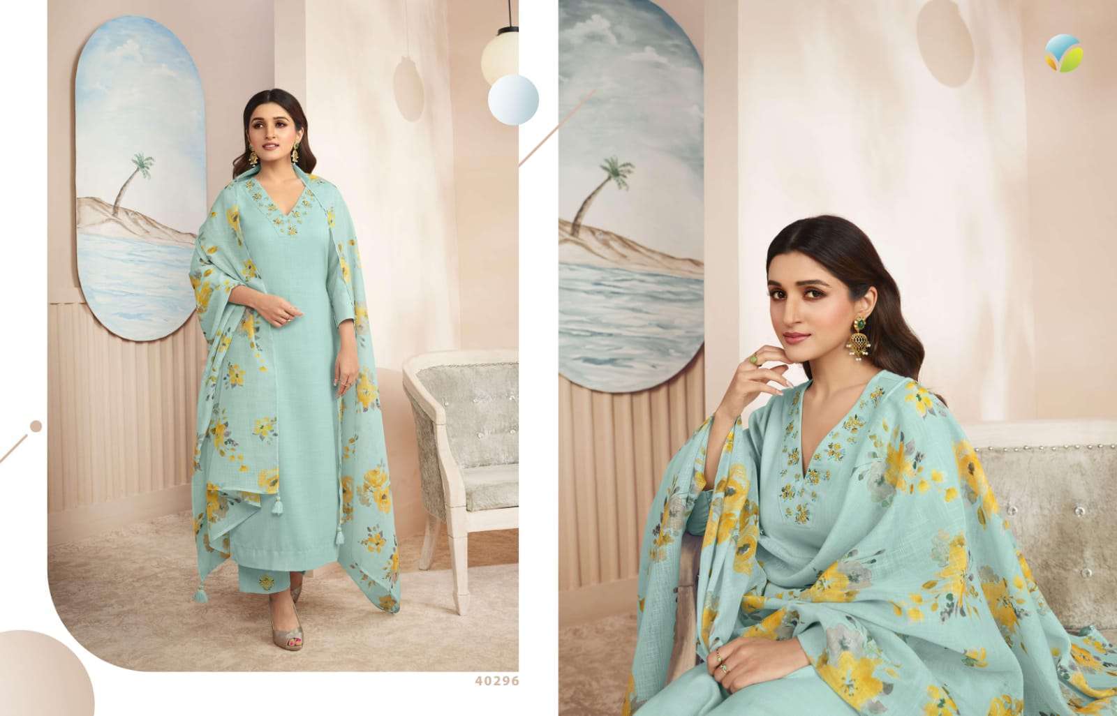 Vinay Fashion Tumbaa Gulnaaz Linen With Fancy Work Readymade suits ...