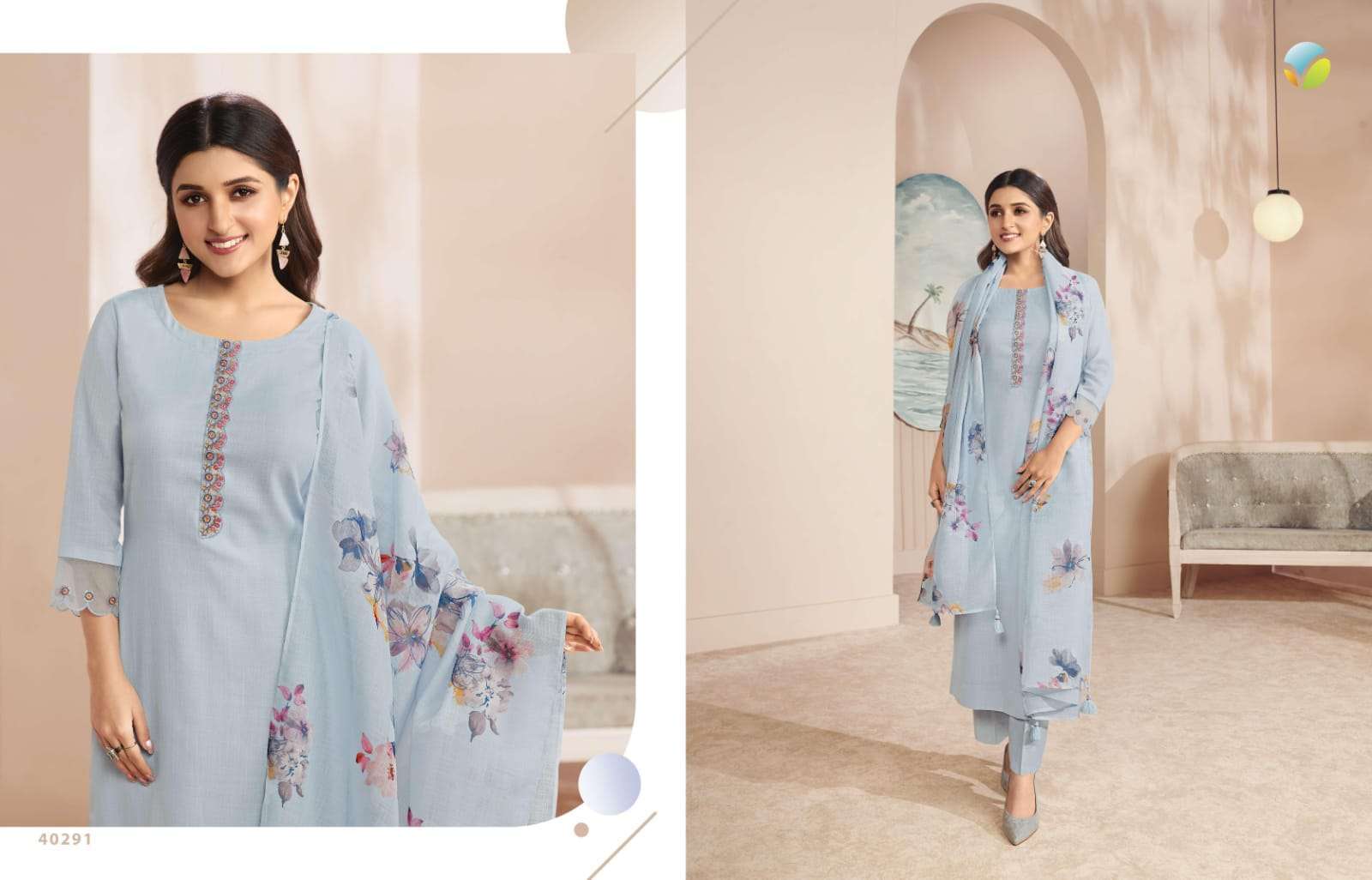 Vinay Fashion Tumbaa Gulnaaz Linen With Fancy Work Readymade suits ...