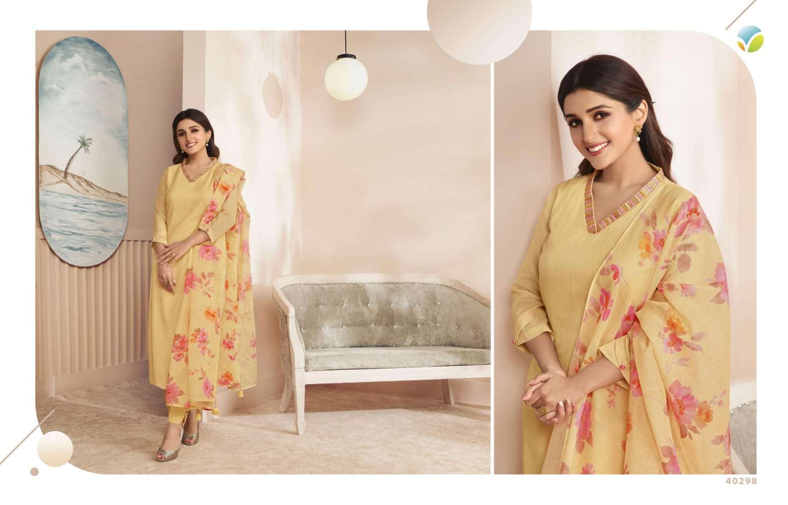 Vinay Fashion Tumbaa Gulnaaz Linen With Fancy Work Readymade suits ...