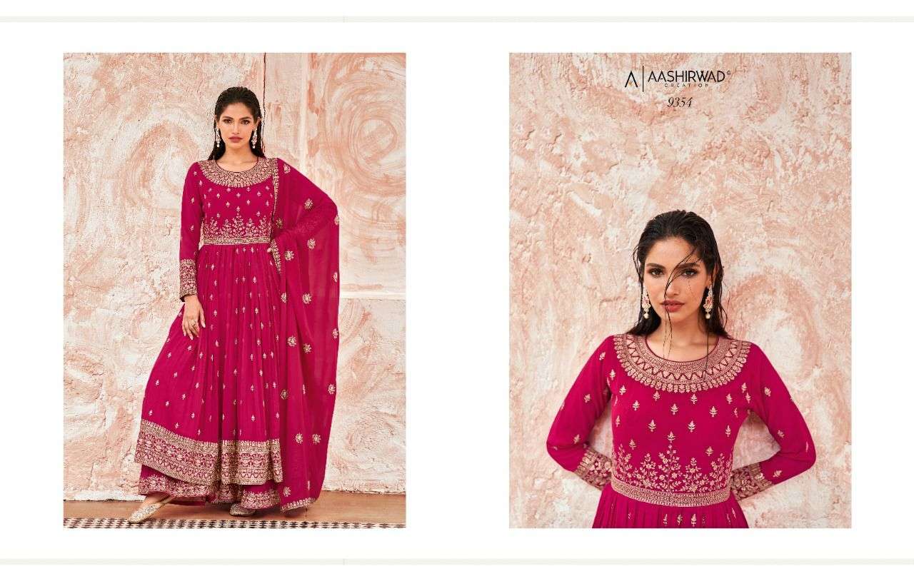 Aashirwad Creation Taashi Real Georgette with fancy Designer Readymade ...