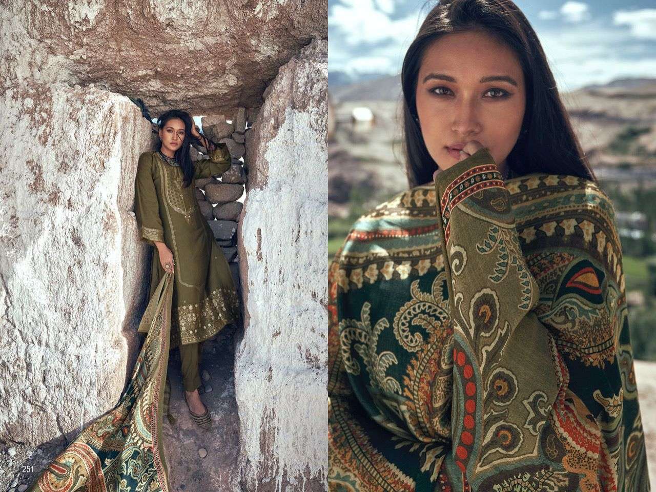 Aiqa Silk of India Wollen Pashmina With fancy Winter Wear suits ...