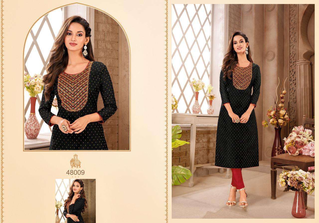 Artio Jersy vol 2 Silk with fancy Work Kurti collection at wholesale rate