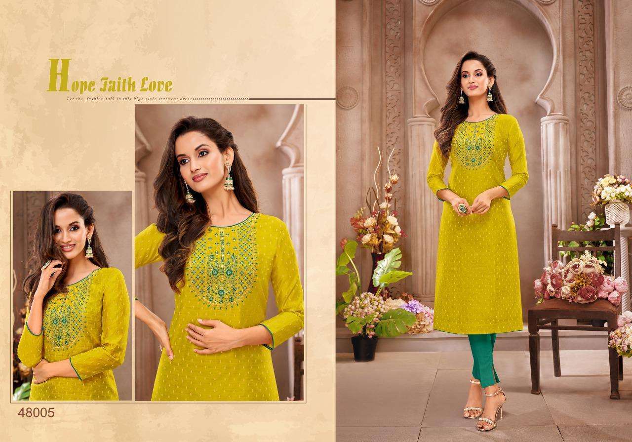 Artio Jersy vol 2 Silk with fancy Work Kurti collection at wholesale rate