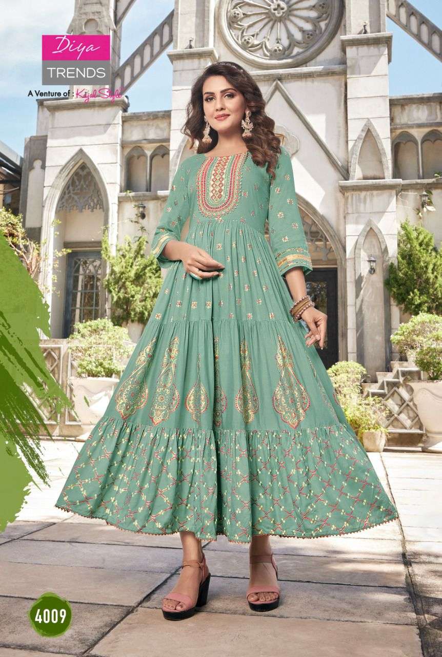 Diya Trends Groom vol 4 Rayon With Embroidery work Gown Style Long ...