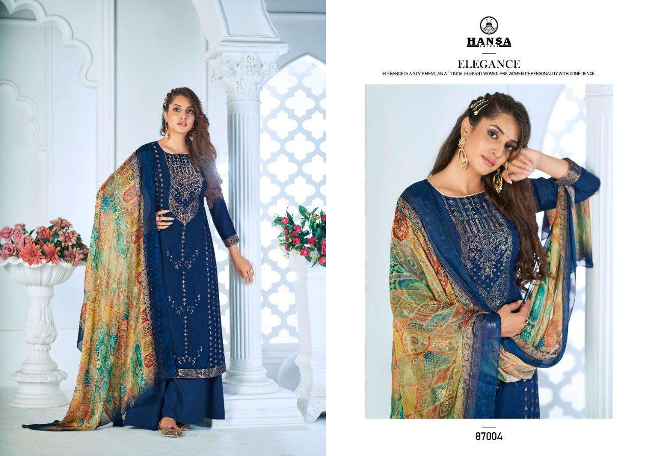 Hansa Banaras Muslin jacquard With fancy Party Wear suits Collection at ...