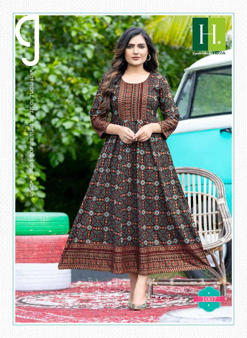Hirwa Fashion Sunlight vol 2 Rayon With Printed long Anarkali Style ...