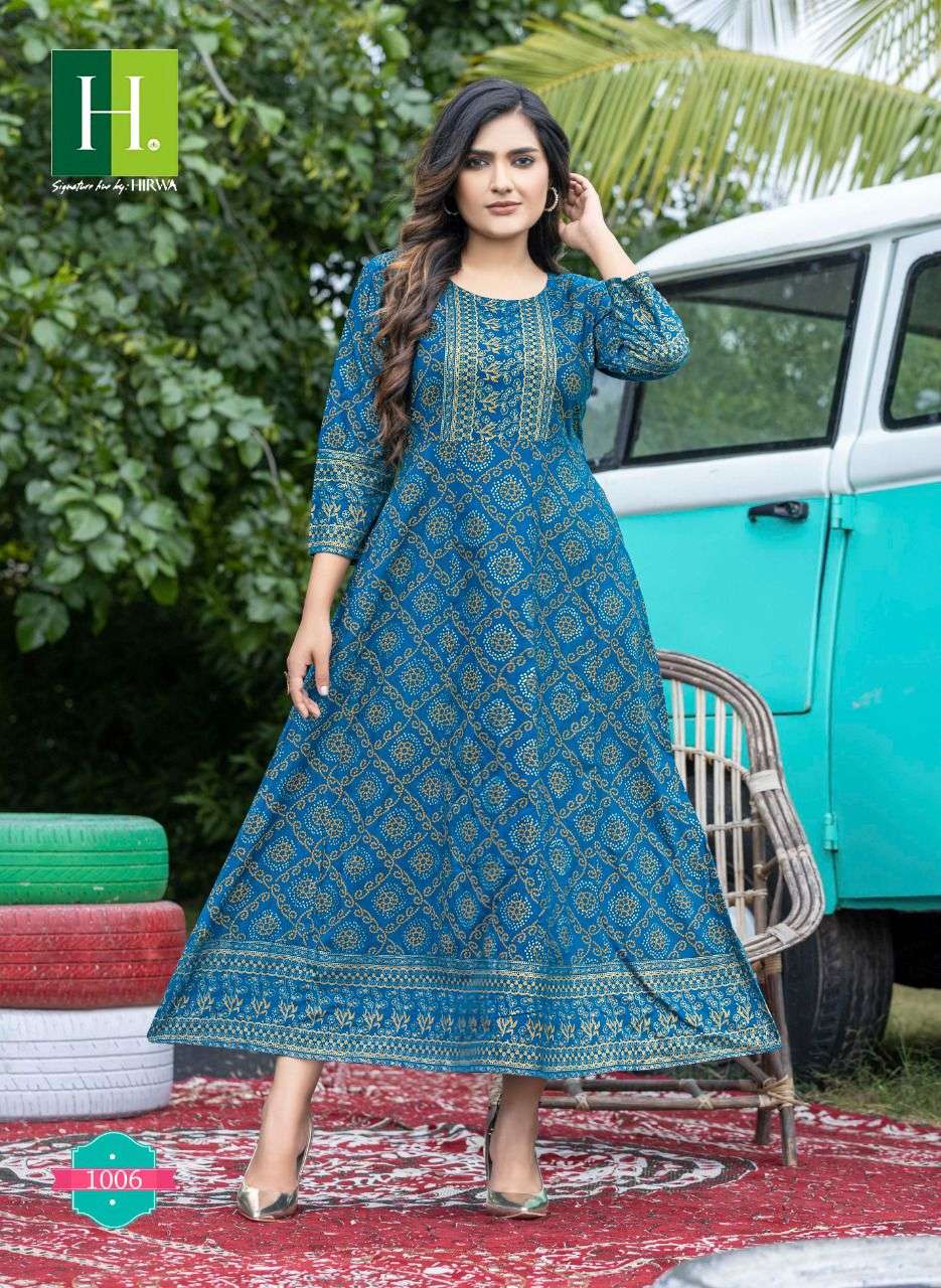 Hirwa Fashion Sunlight vol 2 Rayon With Printed long Anarkali Style ...