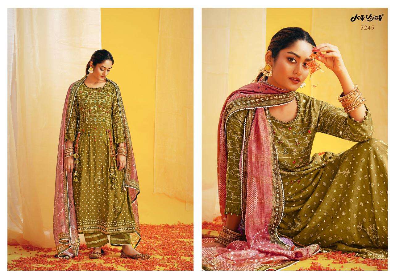 Jay Vijay Naveli Hits Silk with Digital Print Dress Material collection ...