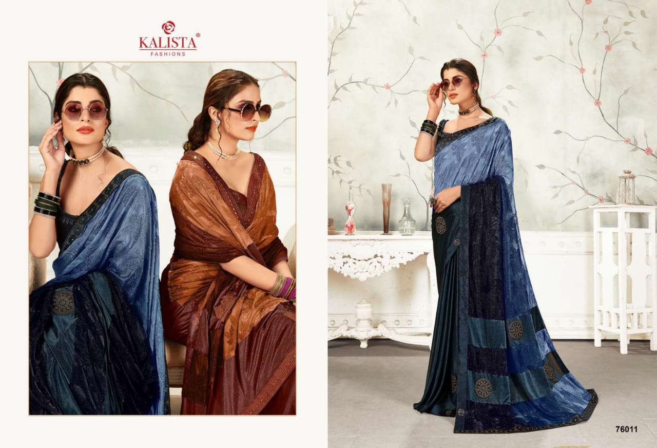 KALISTA ONE PLUS VOL 3 LATEST FANCY FABRIC SAREES AT WHOLESALE RATES