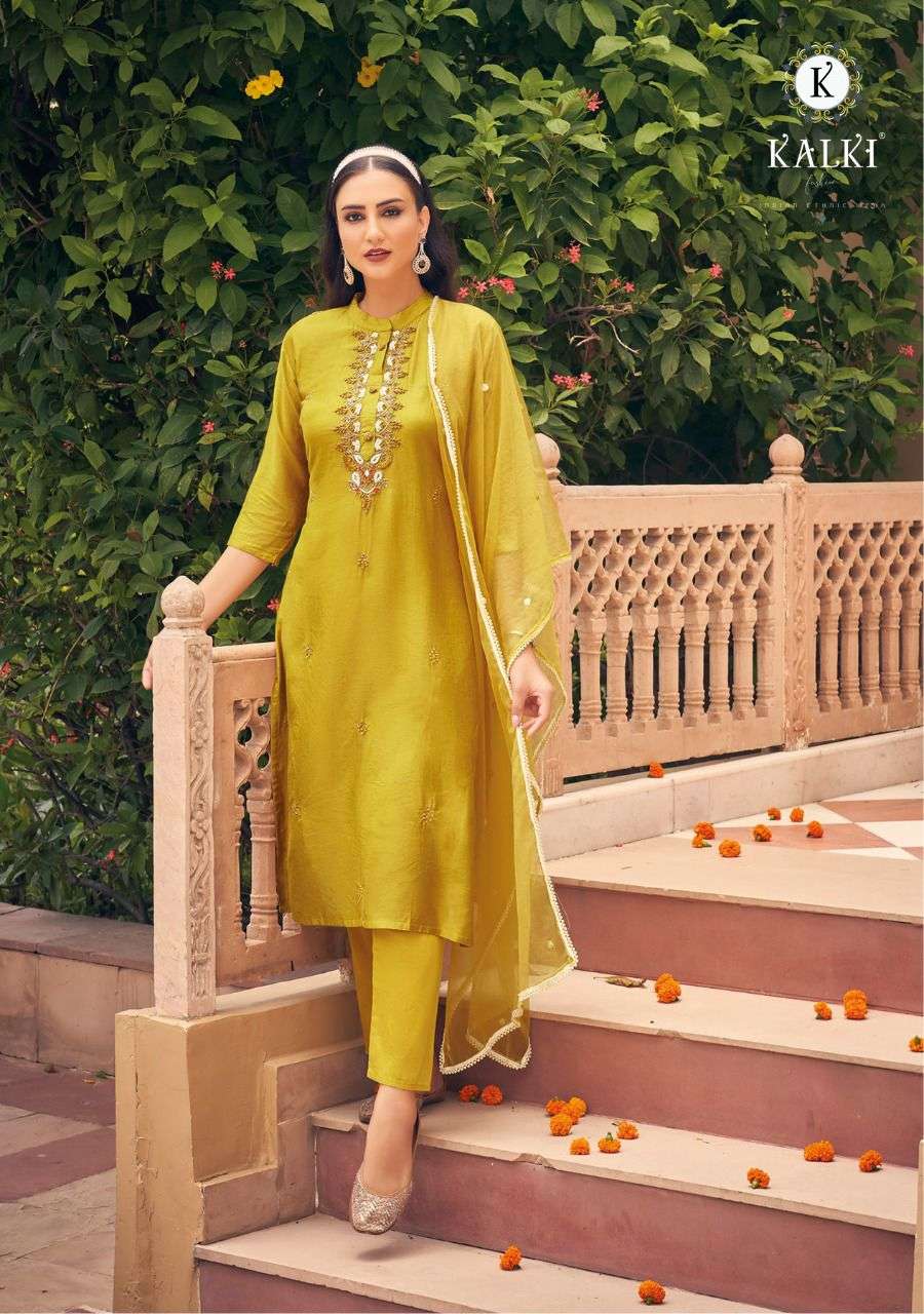 Kalki fashion Anokhi Viscose silk with fancy Designer Readymade suits ...
