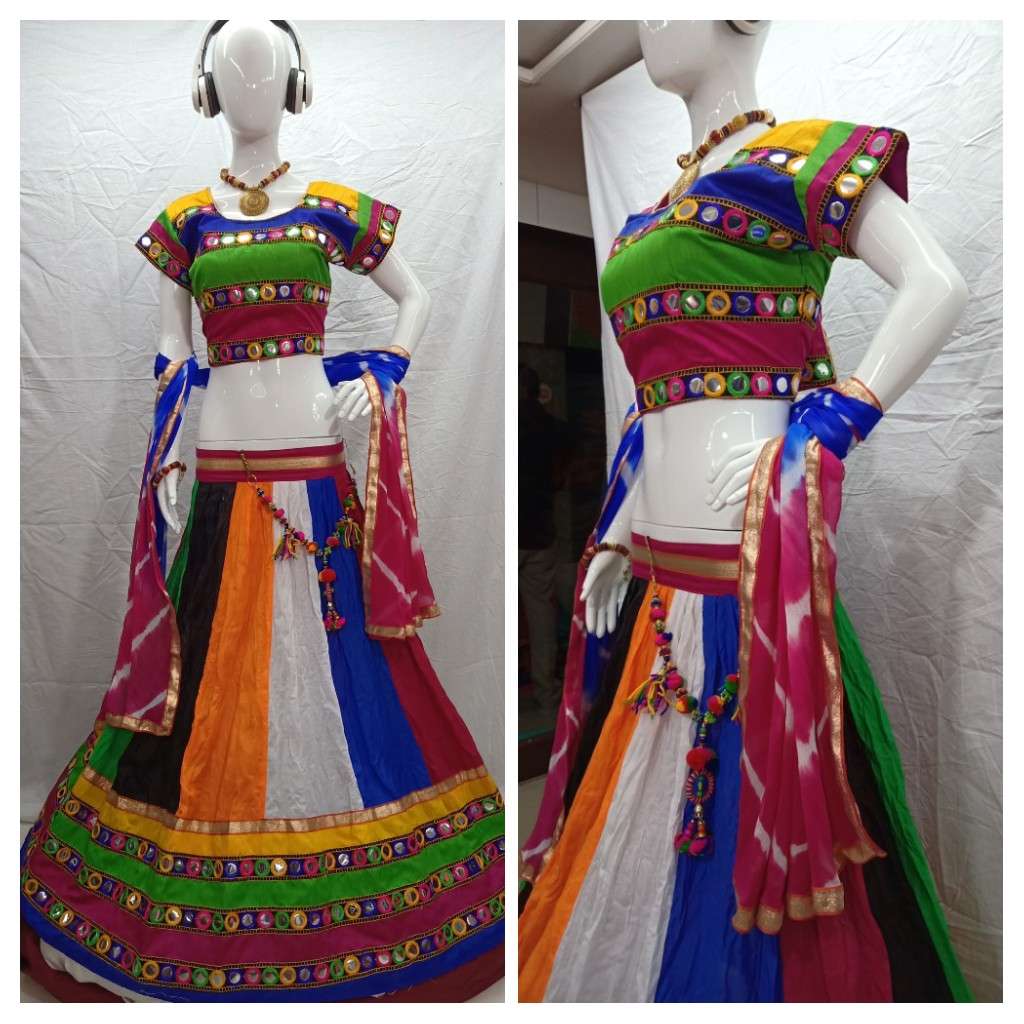 Navratri special fancy With Traditional Kach bavliya work Lehenga choli ...