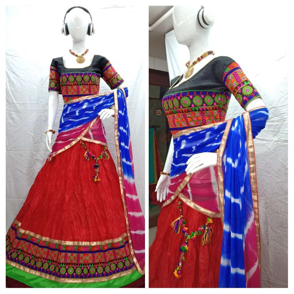 Navratri special fancy With Traditional Kach bavliya work Lehenga choli ...