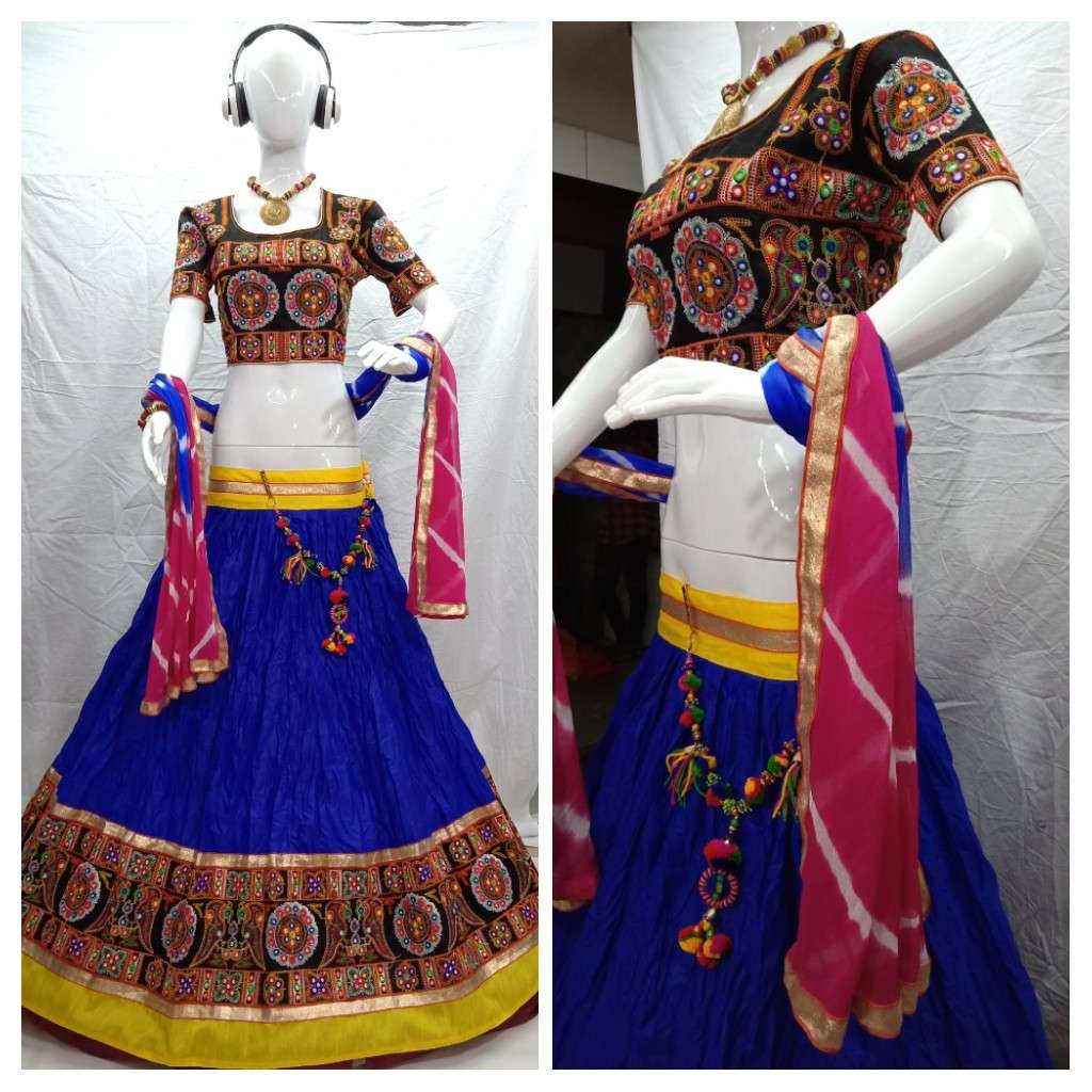 Navratri special fancy With Traditional Kach bavliya work Lehenga choli ...