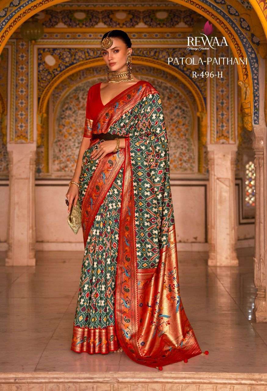 Rewaa fashion Patola Paithani Silk with Traditional Patola & Paithani ...