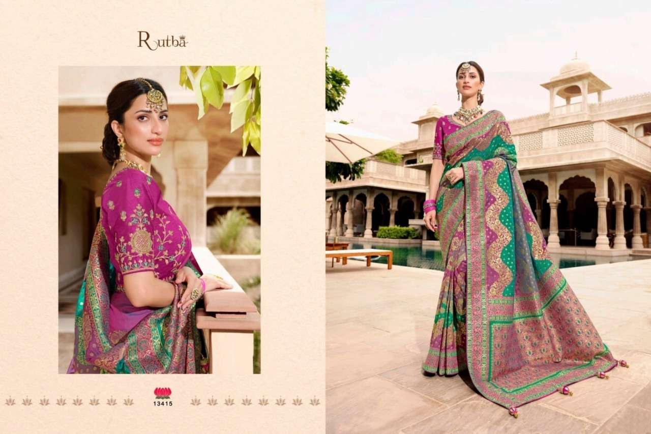 Rutba vol 2 silk With Heavy Designer Wedding Wear Saree collection at ...