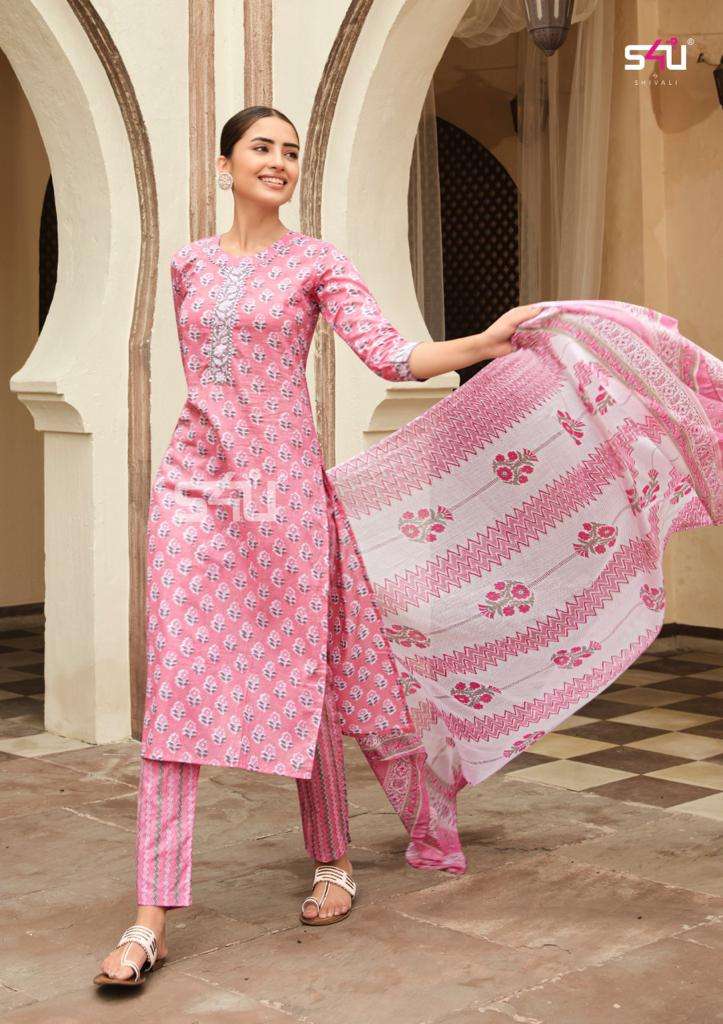 S4u Shivali Rabta Cotton with fancy Printed Festival Wear Readymade ...