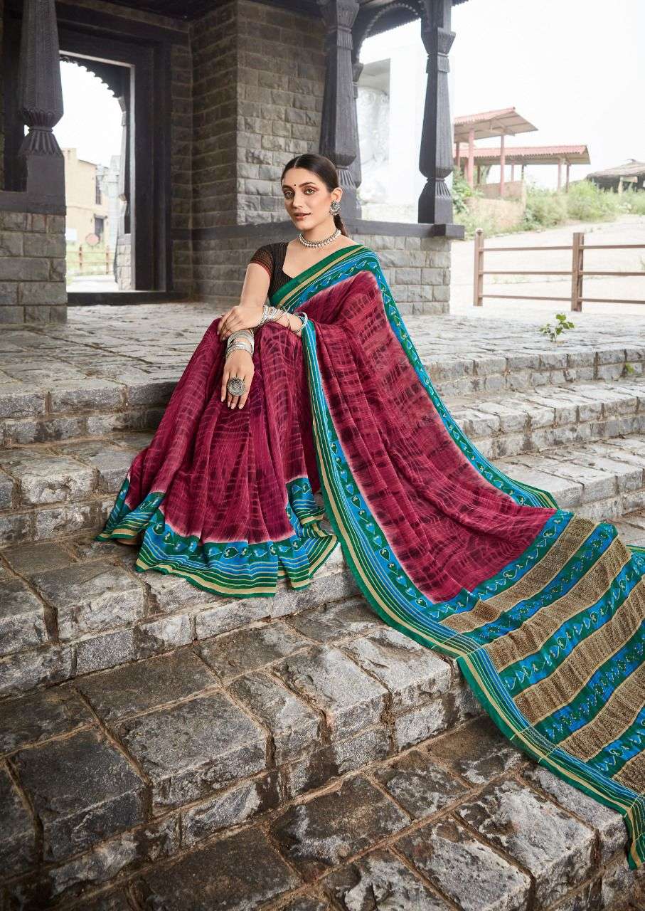 Sandar Georgette with Without border Fancy Regular Wear Saree ...
