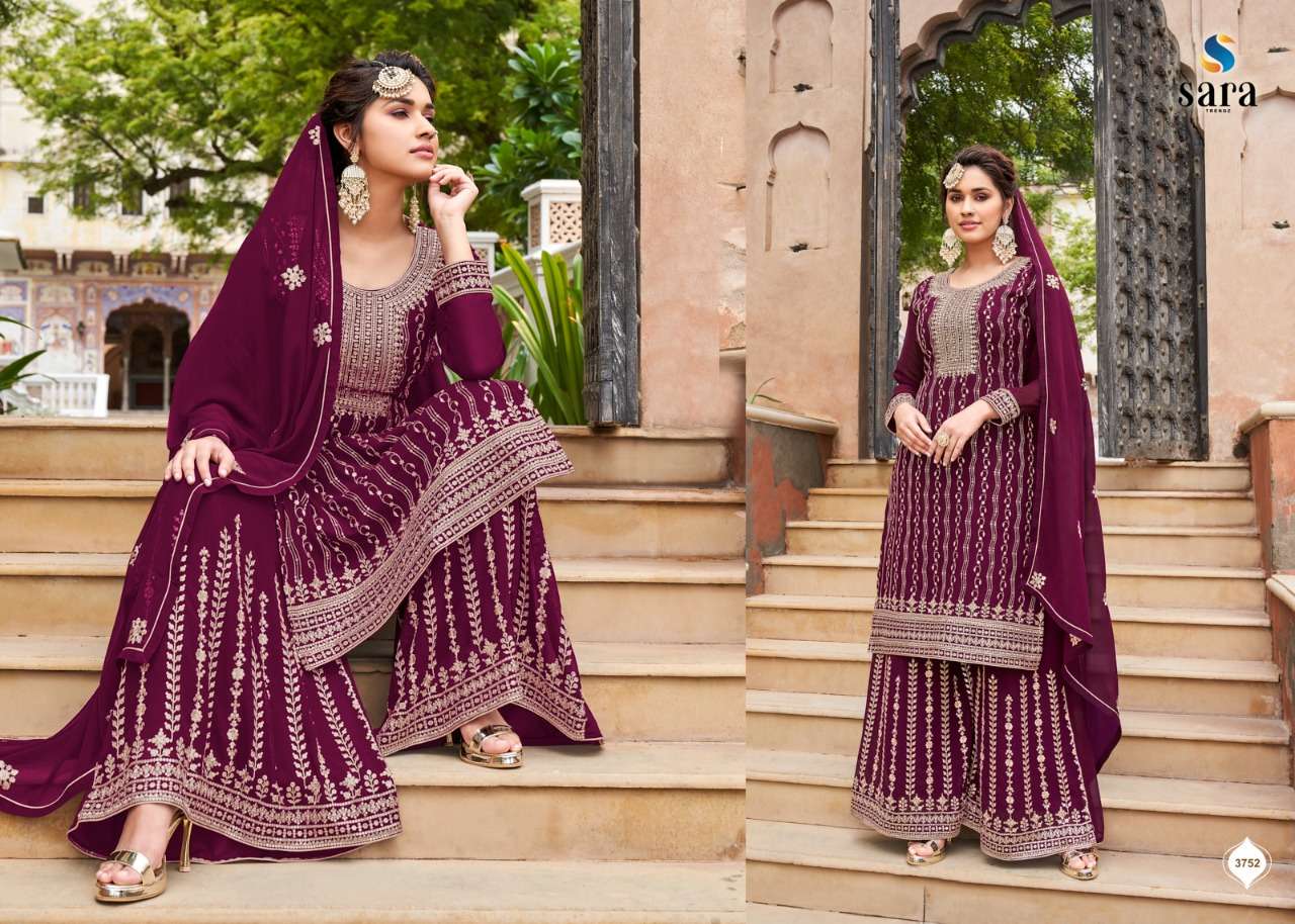 Sara Trendz Khwahish Georgette with fancy work Salwar Kameez collection ...