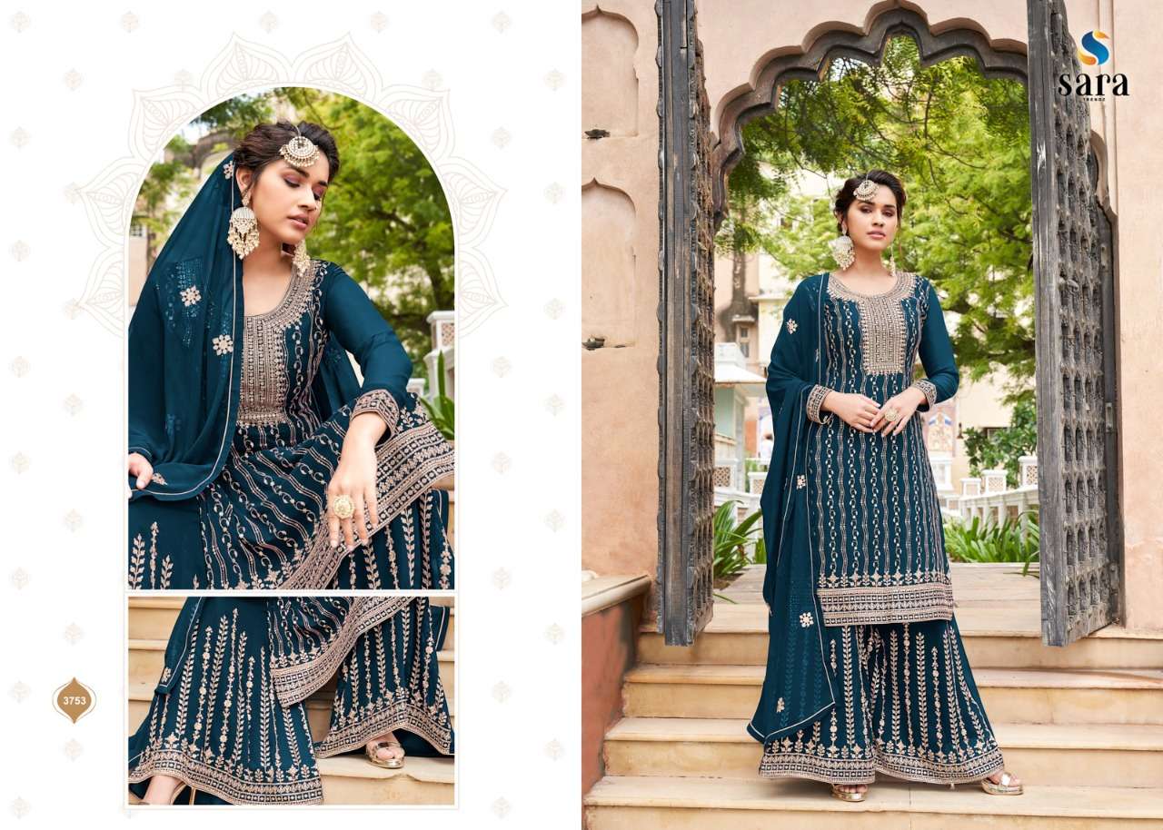Sara Trendz Khwahish Georgette with fancy work Salwar Kameez collection ...