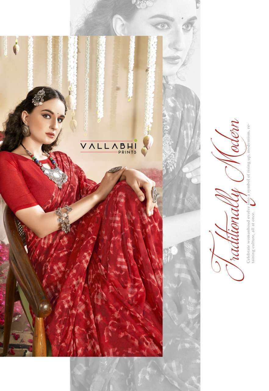 Vallabhi print Venisha Georgette with fancy Saree collection at ...