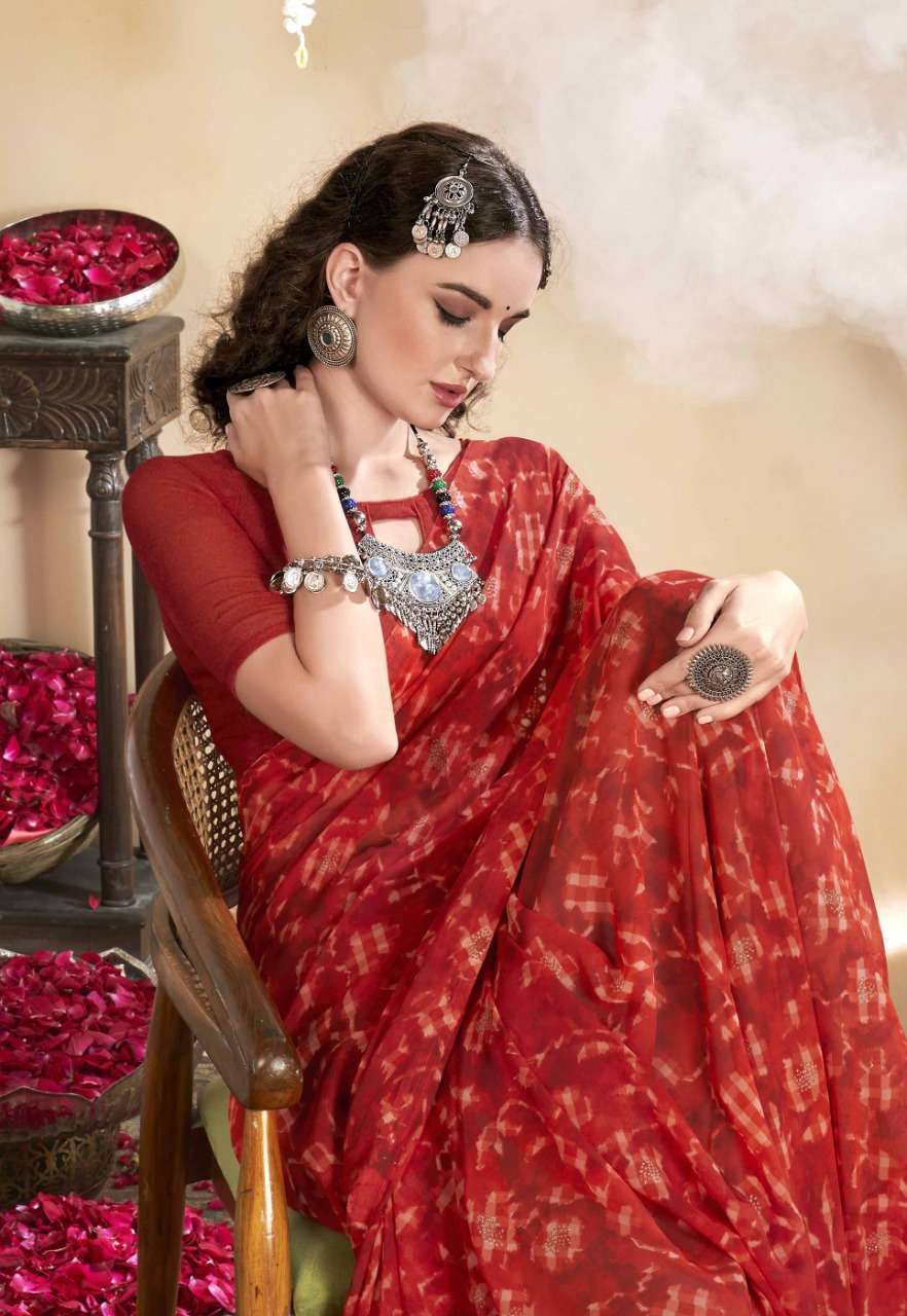 Vallabhi print Venisha Georgette with fancy Saree collection at ...