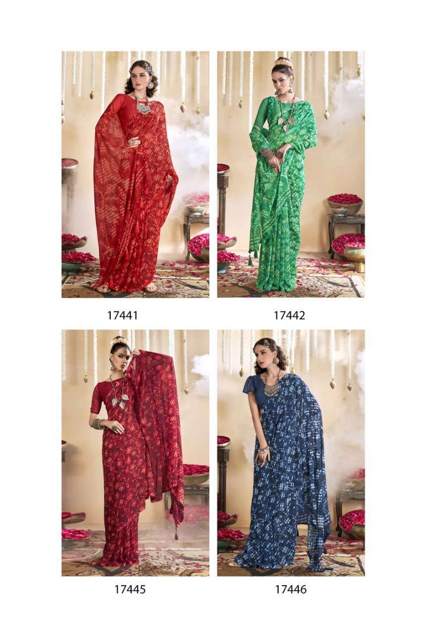 Vallabhi print Venisha Georgette with fancy Saree collection at ...