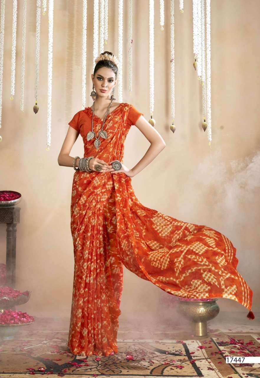 Vallabhi print Venisha Georgette with fancy Saree collection at ...