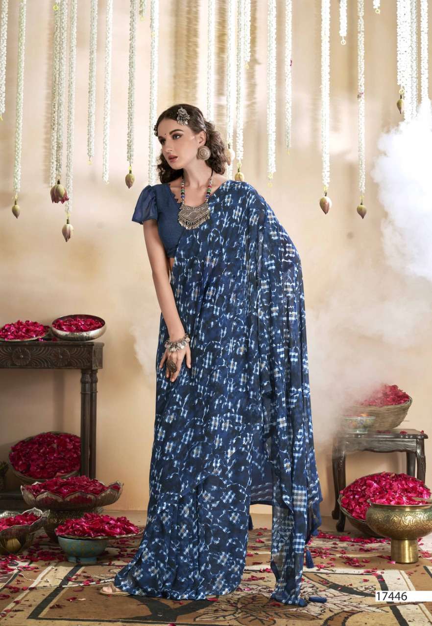 Vallabhi print Venisha Georgette with fancy Saree collection at ...