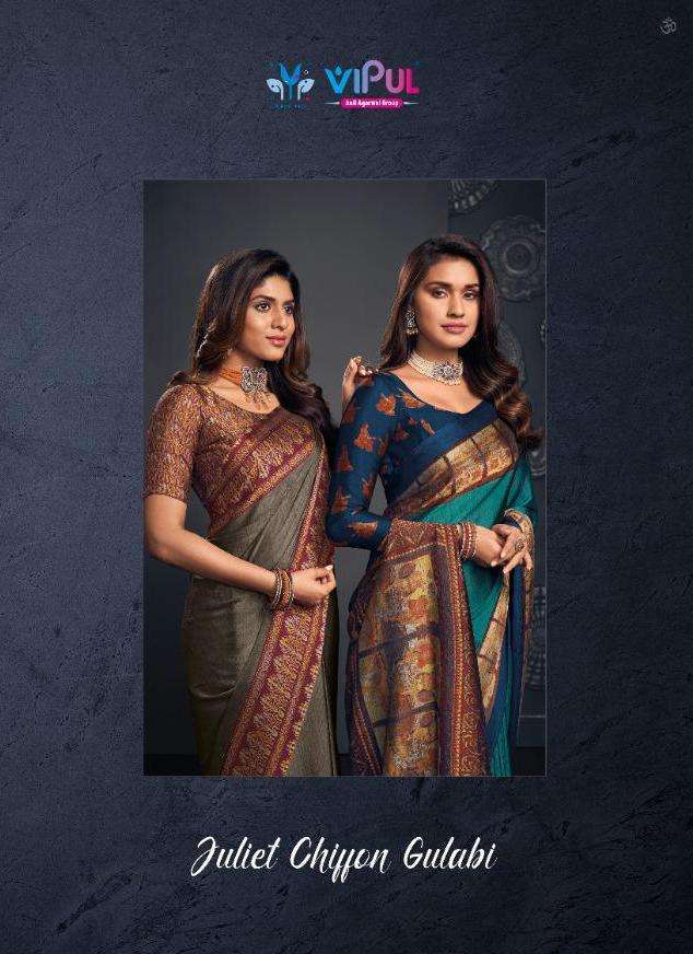 Vipul Fashion Juliet Chiffon With Printed Regular Wear Saree collection ...