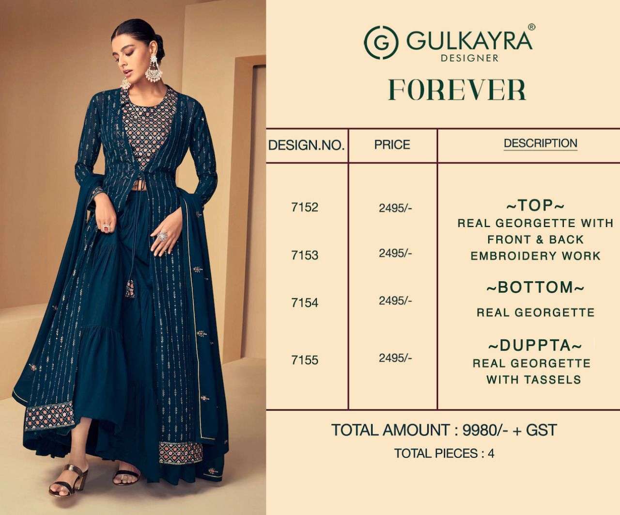 Aashirwad Gulkayra Forever Georgette with fancy Designer Readymade ...