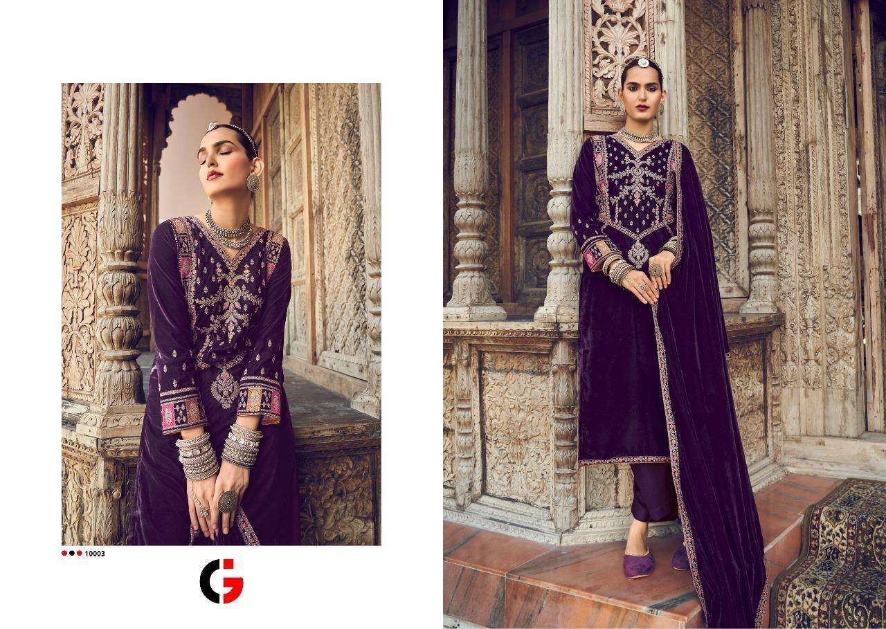 Gull jee Carnation Velvet With fancy Embroidery work Winter wear dress ...