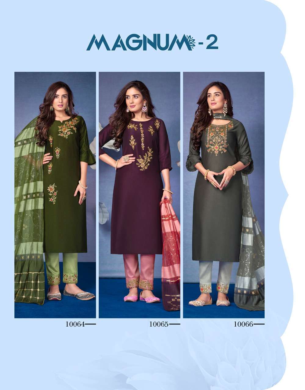Lily & lali Magnum vol 2 Silk with fancy handwork Readymade suits ...