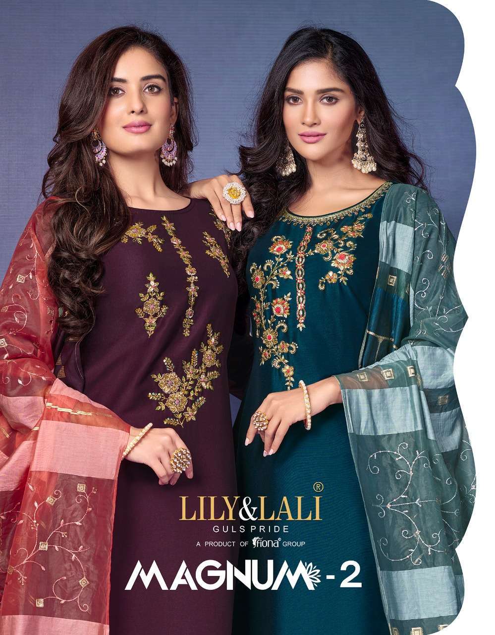 Lily & lali Magnum vol 2 Silk with fancy handwork Readymade suits ...