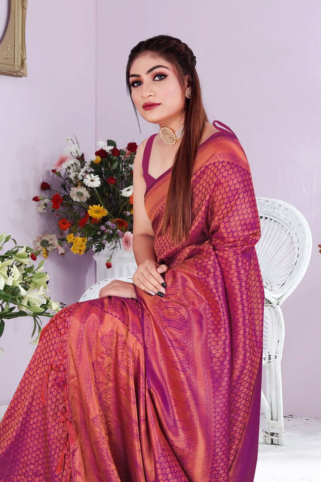 MAHALAXMI Silk with fancy Weaving Design Saree collection at wholesale rate