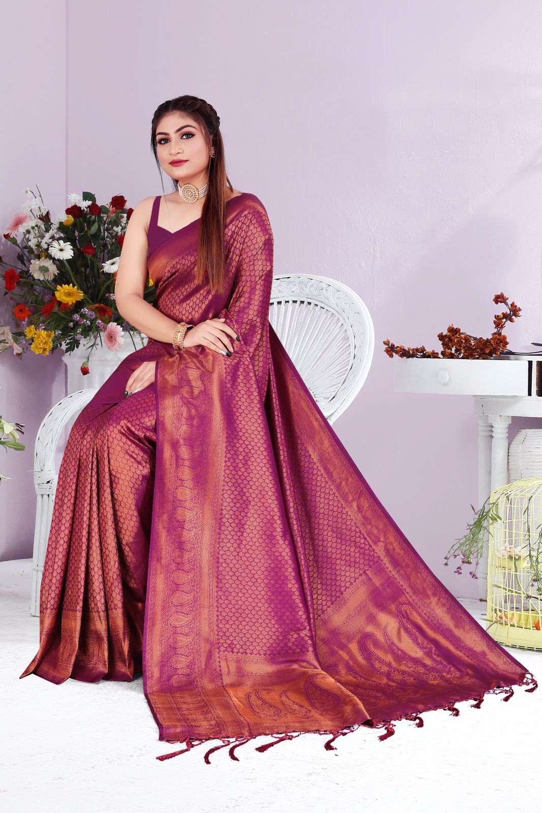 MAHALAXMI Silk with fancy Weaving Design Saree collection at wholesale rate