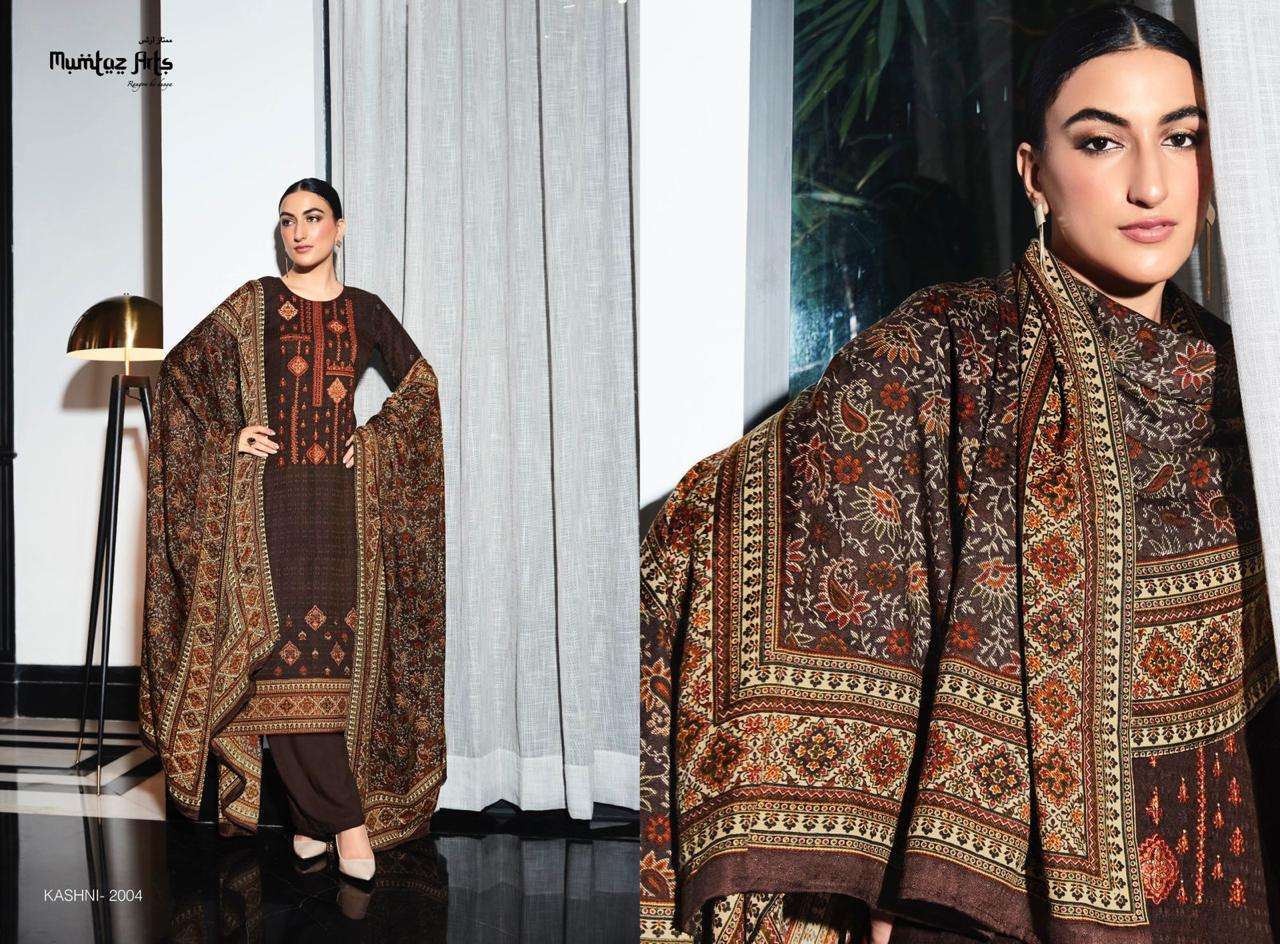 Mumtaz Arts Kashni Edition vol 1 Pashmina with fancy print salwar ...