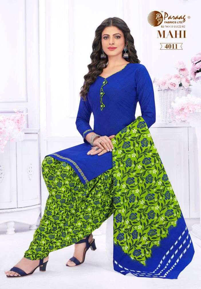 Paraag Mahi Vol 4 Cotton with printed Readymade suits collection at ...